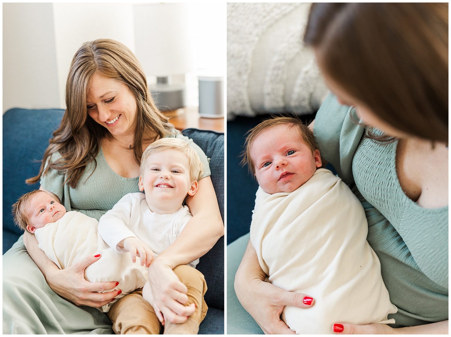 Indoor Newborn Photo Session | Esselman Family - catherinechamberlain.com